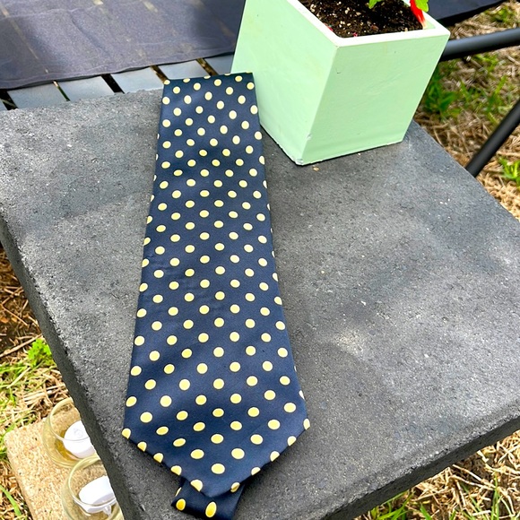 Vapre | Accessories | Vintage Vapor Black With Gold Dots Tie | Poshmark